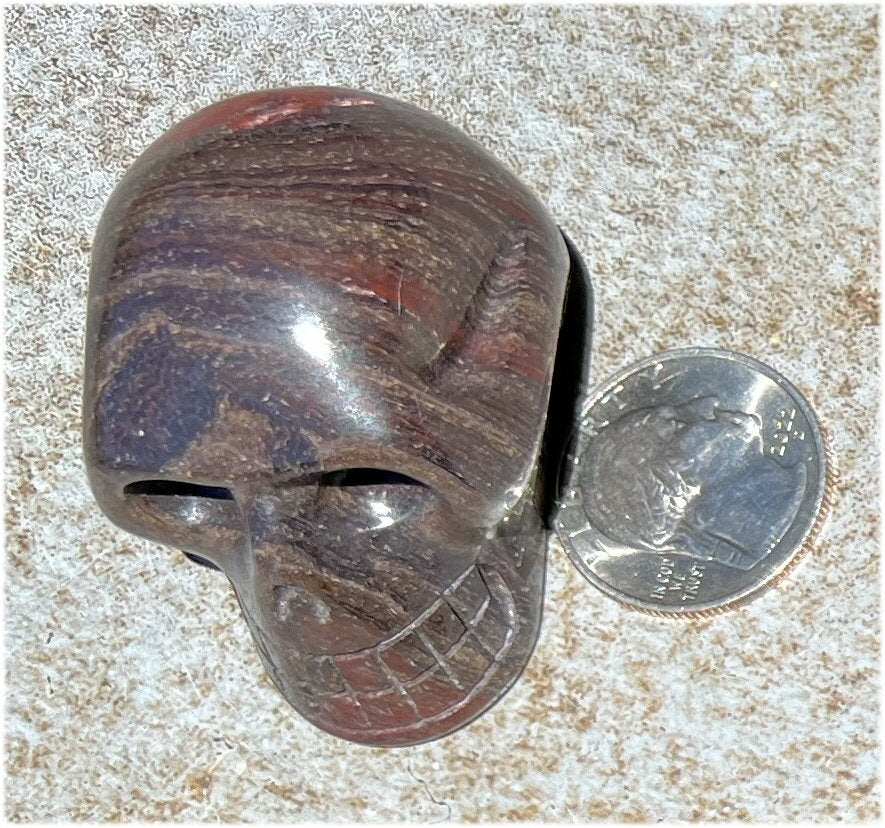 Red Spiral Jasper Crystal Skull with LOTS of Hematite – Blue Star ...