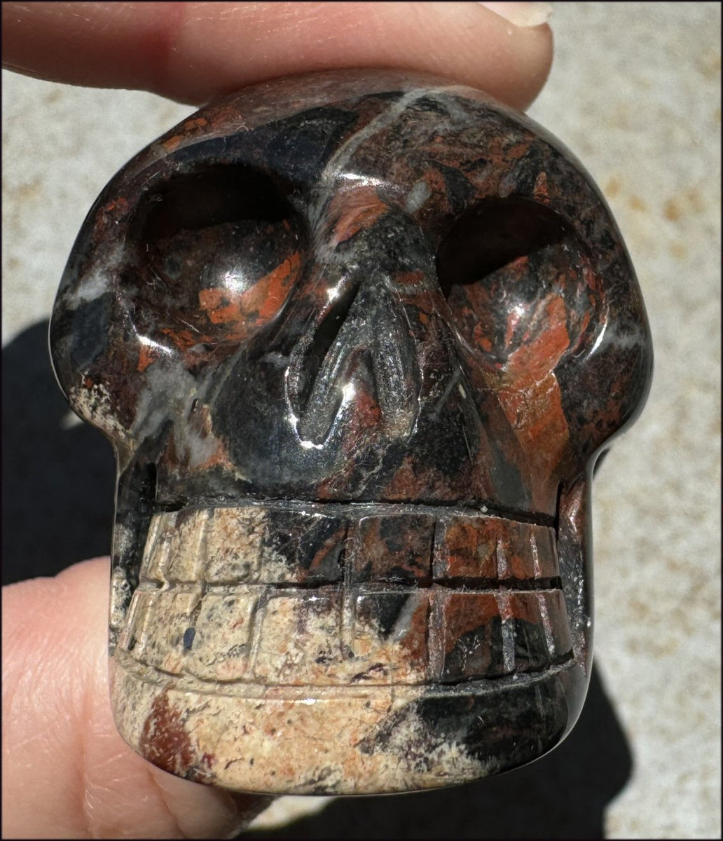 Brecciated Jasper CRYSTAL SKULL - Use with Dowsing, Animal Communicati ...