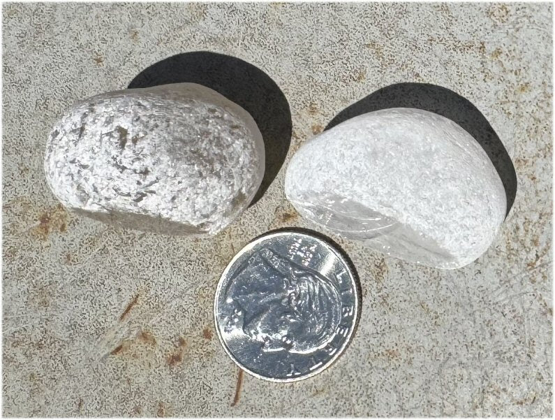 1 Pair Brazilian Window Quartz / Seer Stones - 1 Quartz, 1 Smoky Quart ...