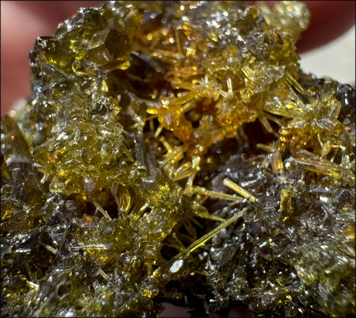 Tri-Color Zincite Crystal Specimen - 2nd Chakra, Creativity - with Syn ...